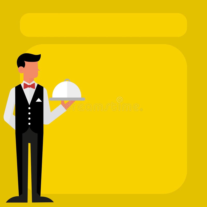 Waiter Illustration, for Backgrounds and Textures, Pattern, Repeat ...