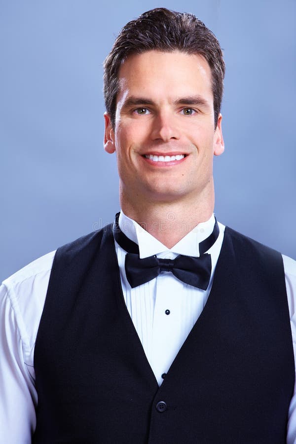 Waiter man. stock image. Image of company, business, work - 18645171