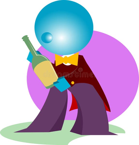 Waiter present wine stock illustration. Illustration of drinks - 14822532