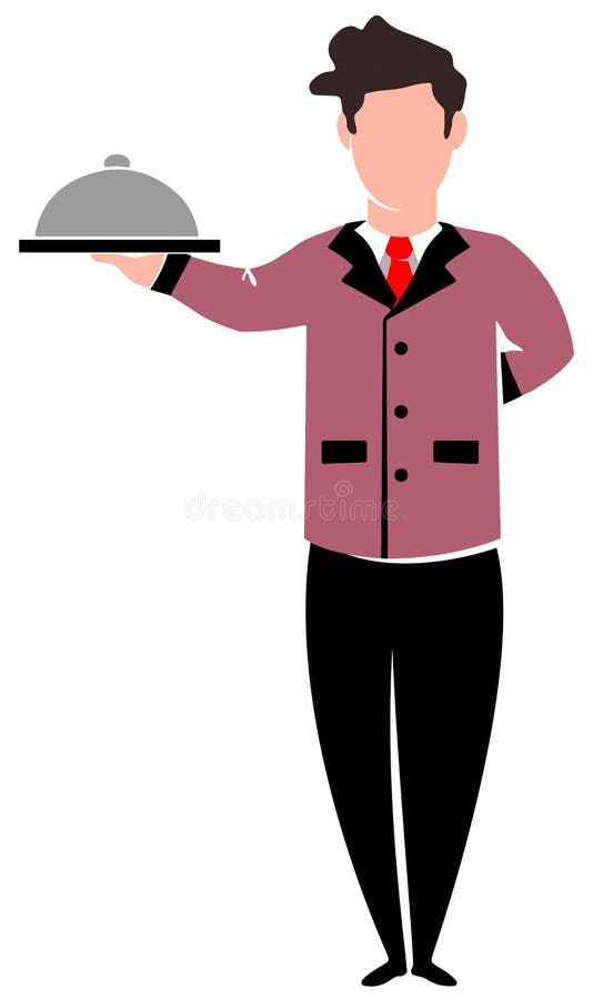 Waiter Service Sign Icon Graphic Element, Vector Illustration Stock ...
