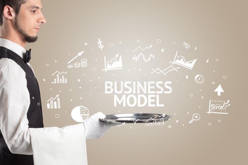 Waiter Serving Business Idea Concept Stock Photo - Image of stable ...