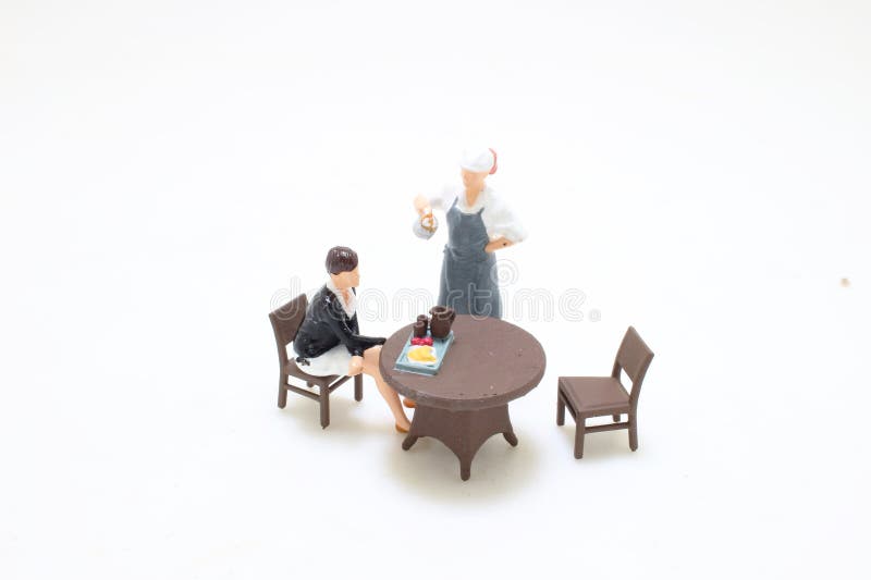 A Waiter Serving , the Fun of Figure World Stock Photo - Image of human ...