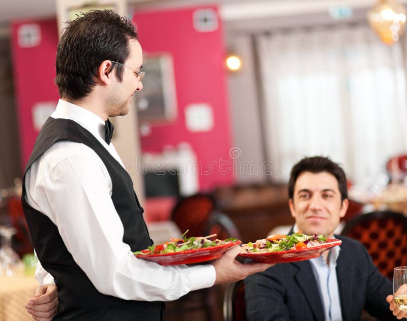 Waiter serving sea food stock photo. Image of year, waiter - 30128962