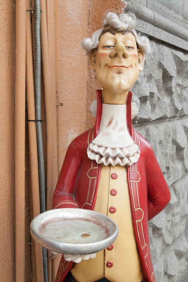 Waiter statue stock image. Image of likeness, restaurant - 31952529