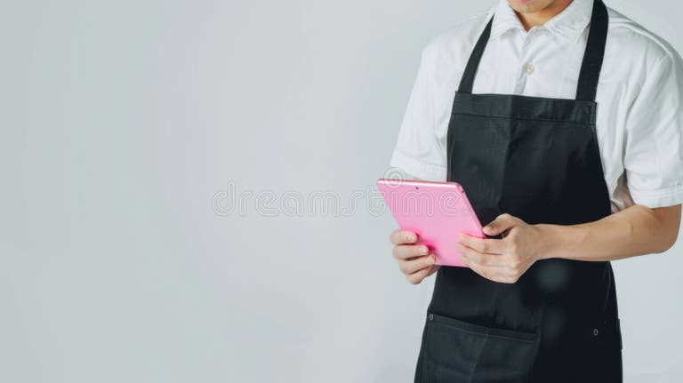 The Waiter with Tablet.AI Generated Image Stock Image - Image of ...