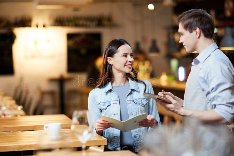 Man taking an order stock photo. Image of talking, ordering - 111246802