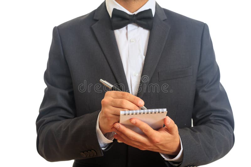 Waiter taking an order stock photo. Image of concept - 79068810