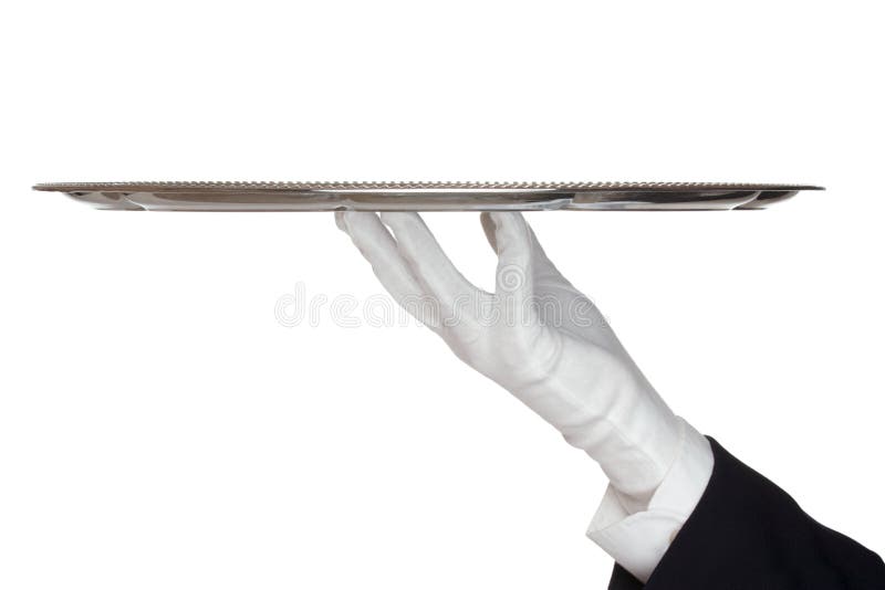 Waiters Arm Holding a Serving Tray Stock Photo - Image of occupation ...