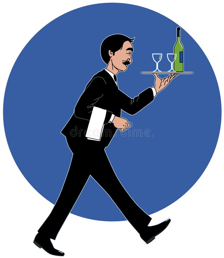Waiter Tray Stock Illustrations – 13,604 Waiter Tray Stock ...