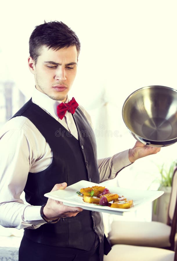 Waiter stock photo. Image of brown, napkin, concept, drink - 58792892