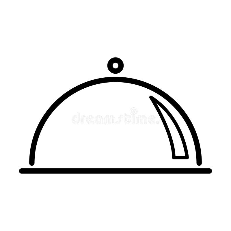 Waiter Tray Icon, Dish Menu Restaurant Web Symbol, Lunch Design Vector ...