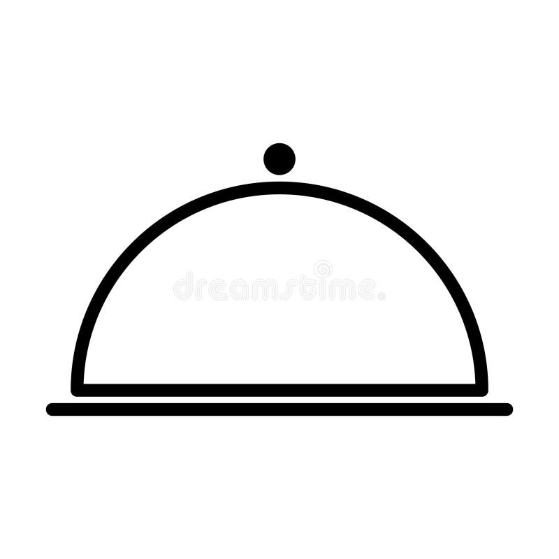 Waiter Tray Shadow Icon, Dish Menu Restaurant Web Symbol, Lunch Design ...