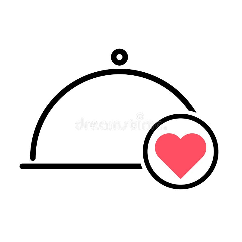 Waiter Tray Icon, Dish Menu Restaurant Web Symbol, Lunch Design Vector ...