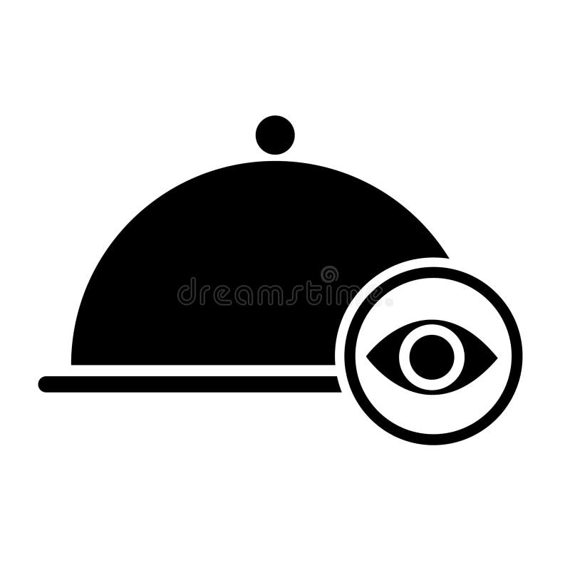 Waiter Tray Icon, Dish Menu Restaurant Web Symbol, Lunch Design Vector ...