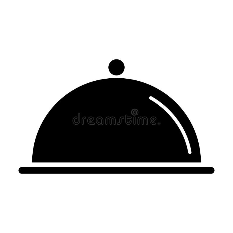 Waiter Tray Icon, Dish Menu Restaurant Web Symbol, Lunch Design Vector ...