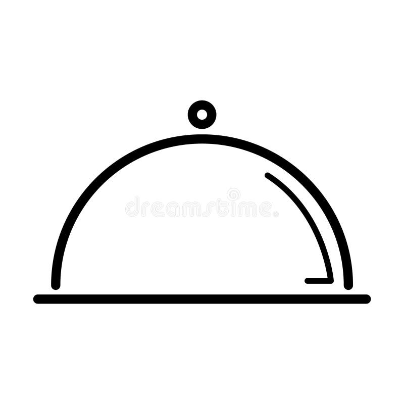 Waiter Tray Icon, Dish Menu Restaurant Web Symbol, Lunch Design Vector ...