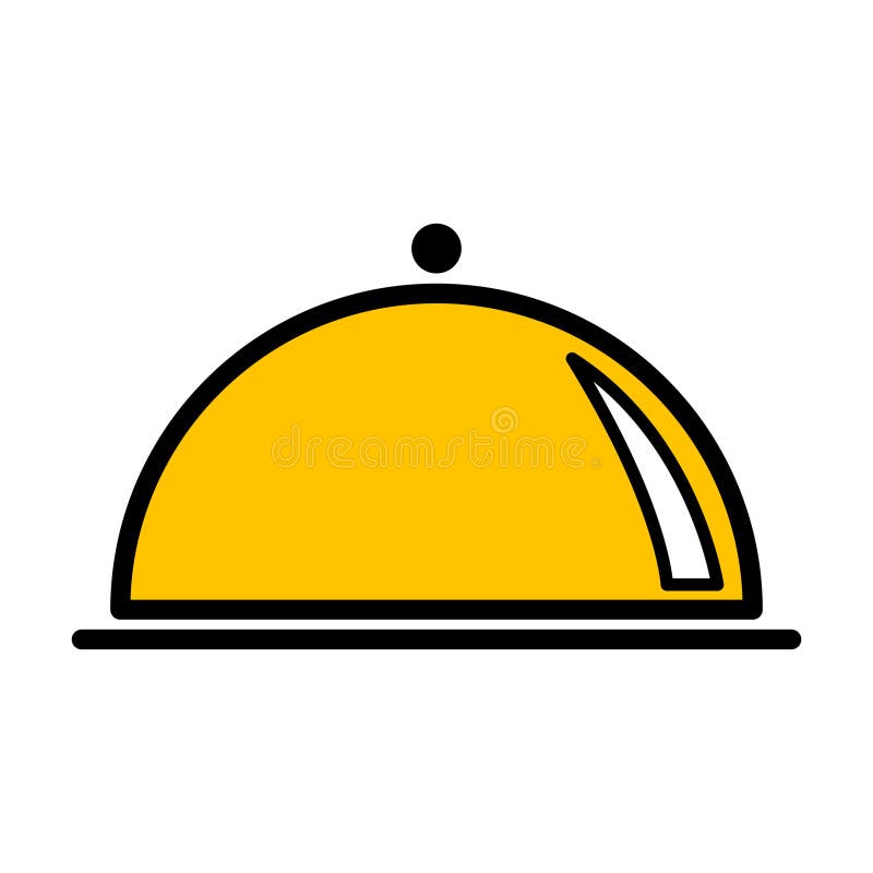 Waiter Tray Icon, Dish Menu Restaurant Web Symbol, Lunch Design Vector ...