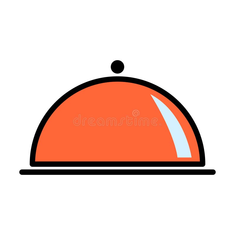 Waiter Tray Icon, Dish Menu Restaurant Web Symbol, Lunch Design Vector ...