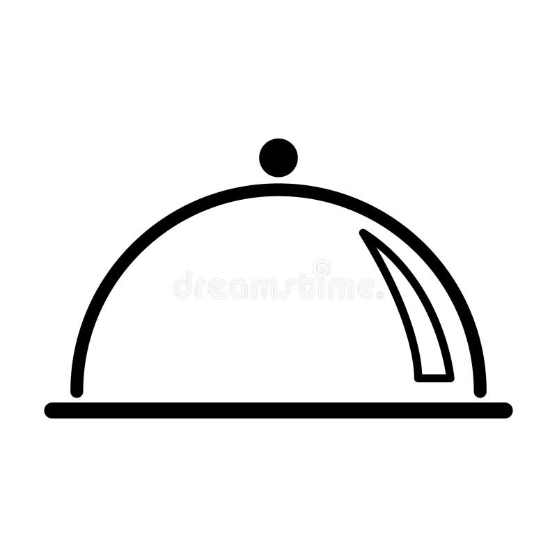Waiter Tray Icon, Dish Menu Restaurant Web Symbol, Lunch Design Vector ...