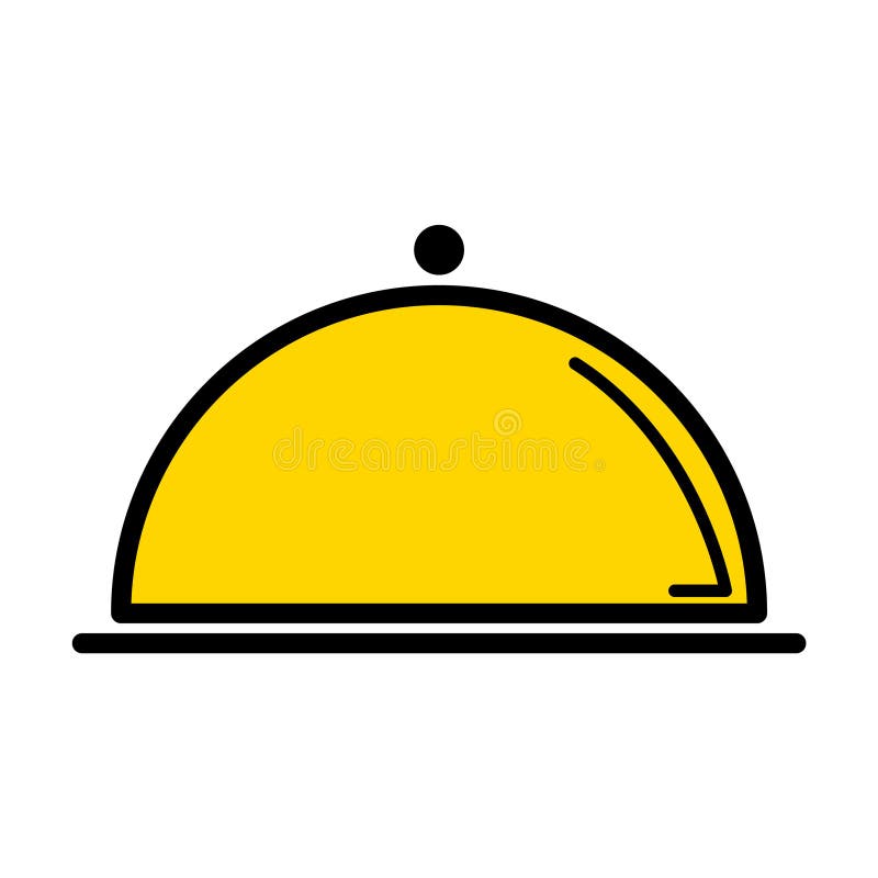 Waiter Tray Icon, Dish Menu Restaurant Web Symbol, Lunch Design Vector ...