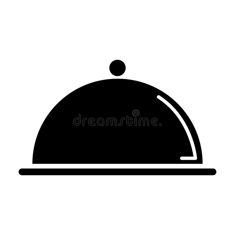 Waiter Tray Icon, Dish Menu Restaurant Web Symbol, Lunch Design Vector ...