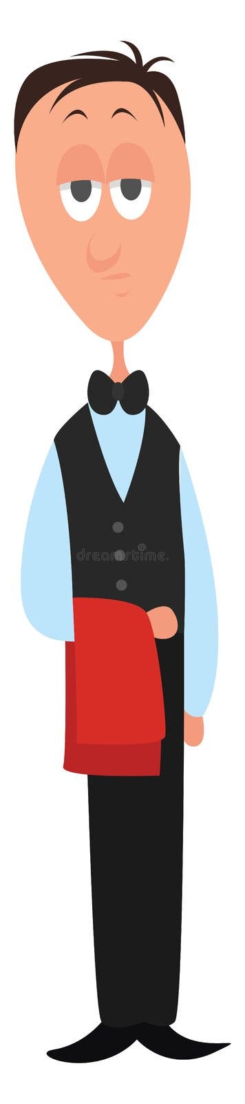 Waiter Waiting Order, Illustration, Vector Stock Vector - Illustration ...