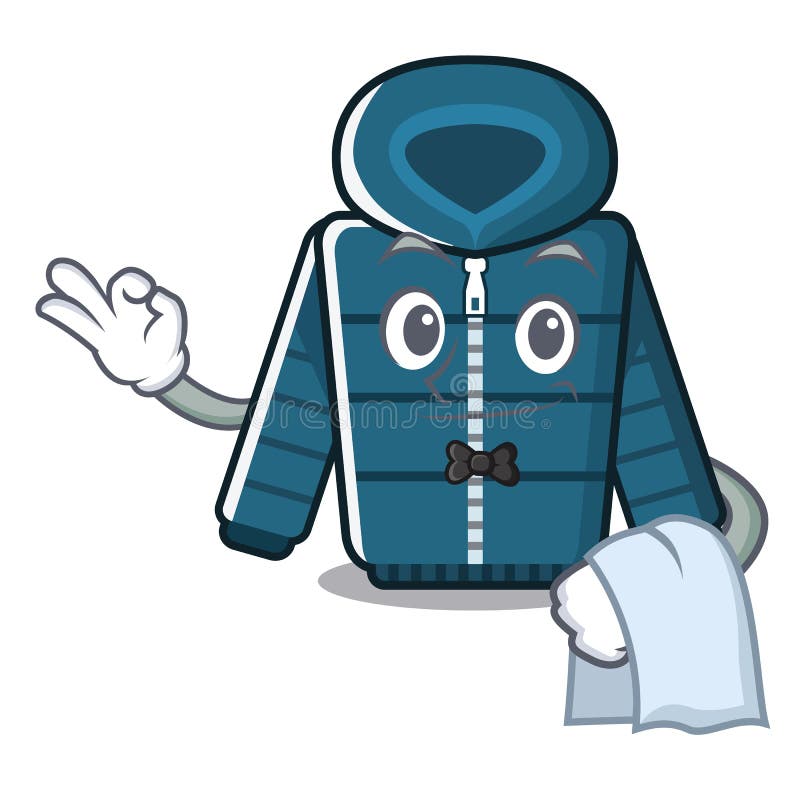 Waiter Winter Coat Isolated with the Mascot Stock Vector - Illustration ...
