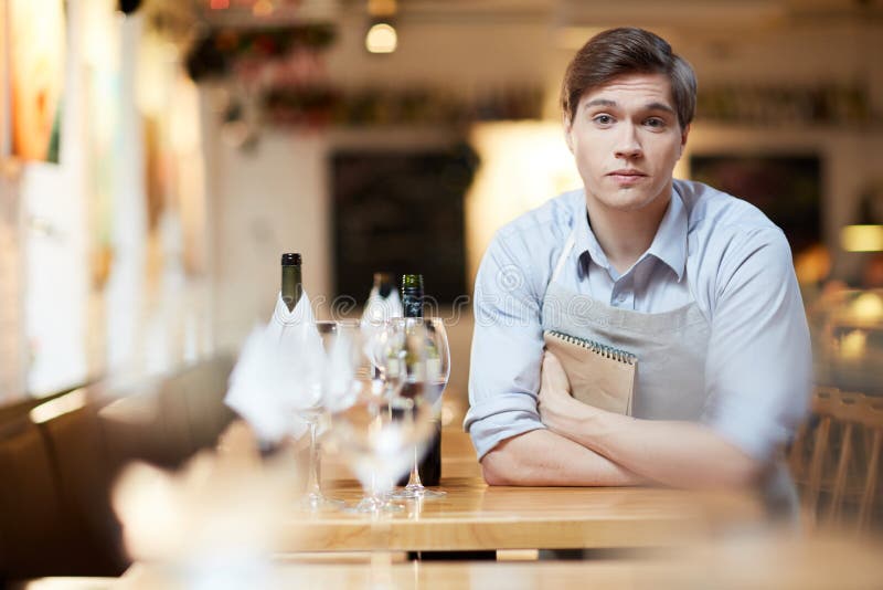 Waiter stock photo. Image of notepad, expertise, young - 107725656