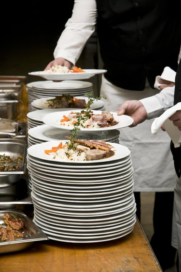 Wedding food being served stock image. Image of shirt - 1513331