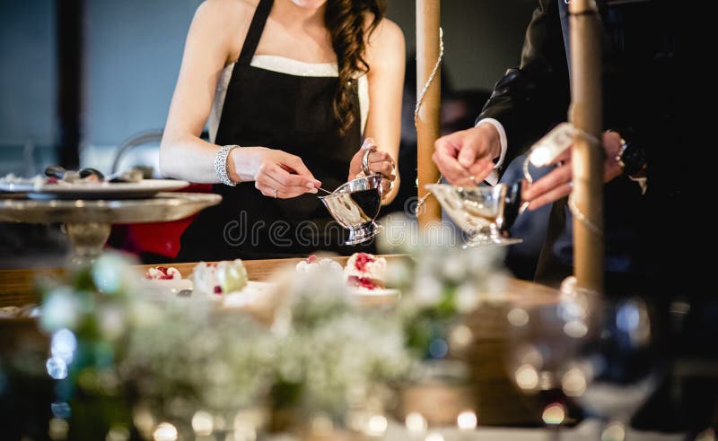 Waiters Serving Drinks during the Cocktail Stock Image - Image of male ...