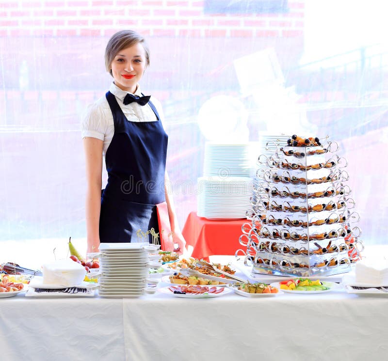 Waiters serving wine stock photo. Image of caucasian - 52117470