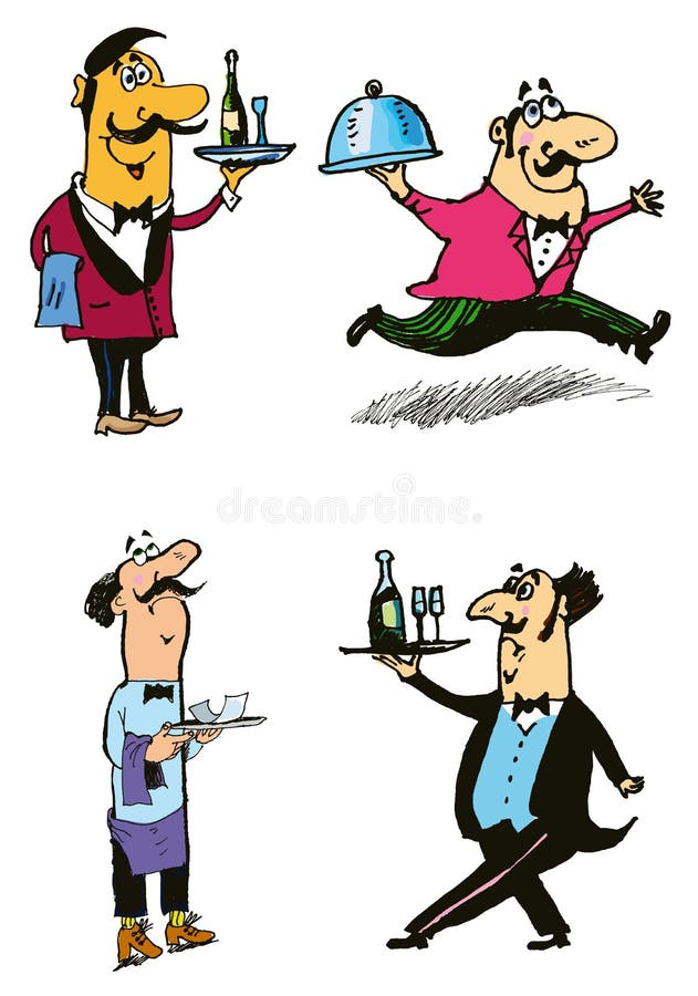 Waiters. vector set stock vector. Illustration of business - 33474226