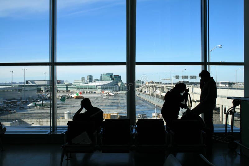 Waiting in Airport stock photo. Image of view, windows - 7997782