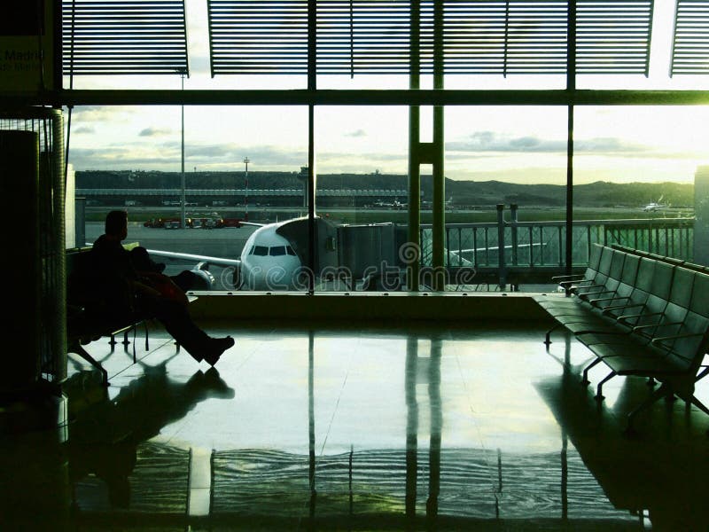 Waiting in the airport stock photo. Image of storm, process - 51441962