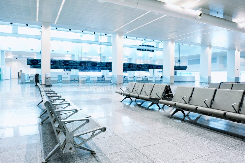 Waiting Area in Airport Terminal Stock Photo - Image of contemporary ...
