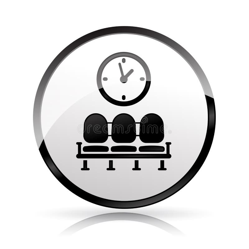 Waiting Area Icon on White Background Stock Vector - Illustration of ...
