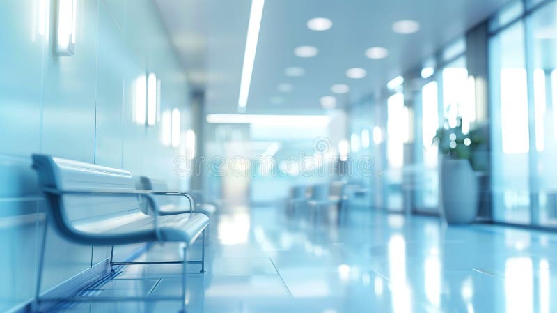 Waiting Area in a Modern Building Stock Illustration - Illustration of ...