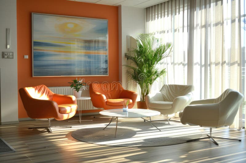 Waiting Area in a Modern Business Center or Clinic Stock Image - Image ...