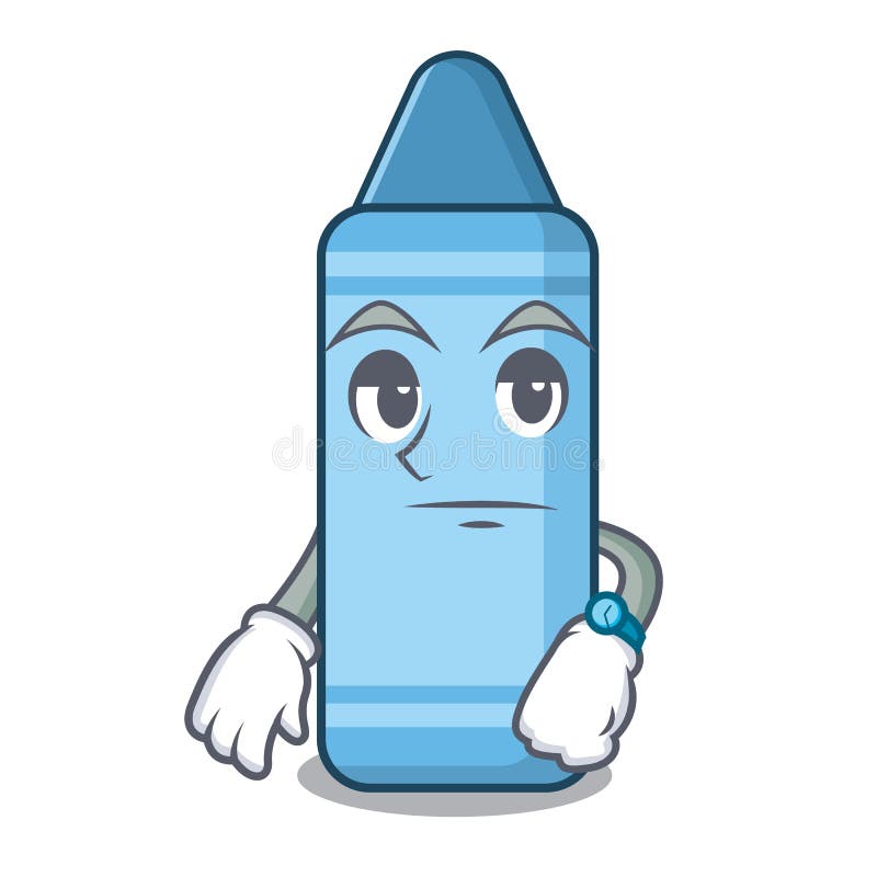 Waiting Blue Crayon Above a Cartoon Book Stock Vector - Illustration of ...