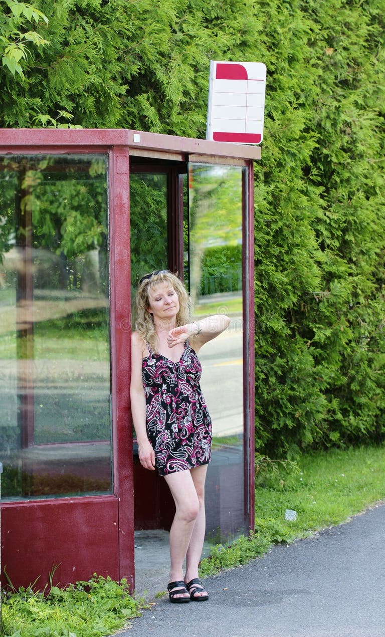 Office Worker Waiting Bus Stop Stock Photos - Free & Royalty-Free Stock ...