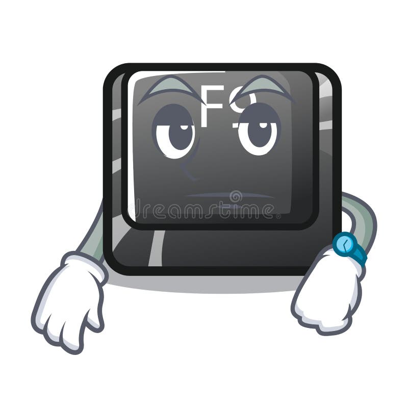 Waiting Button F9 on a Cartoon Computer Stock Vector - Illustration of ...