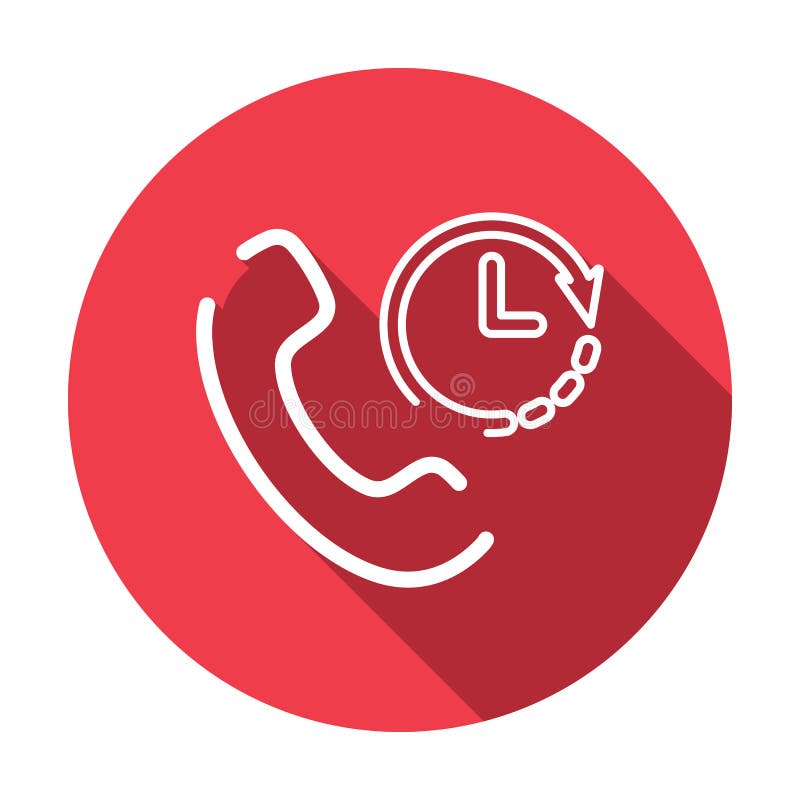Waiting for Call Icon. Call Icon with Clock Sign. Call Icon and ...