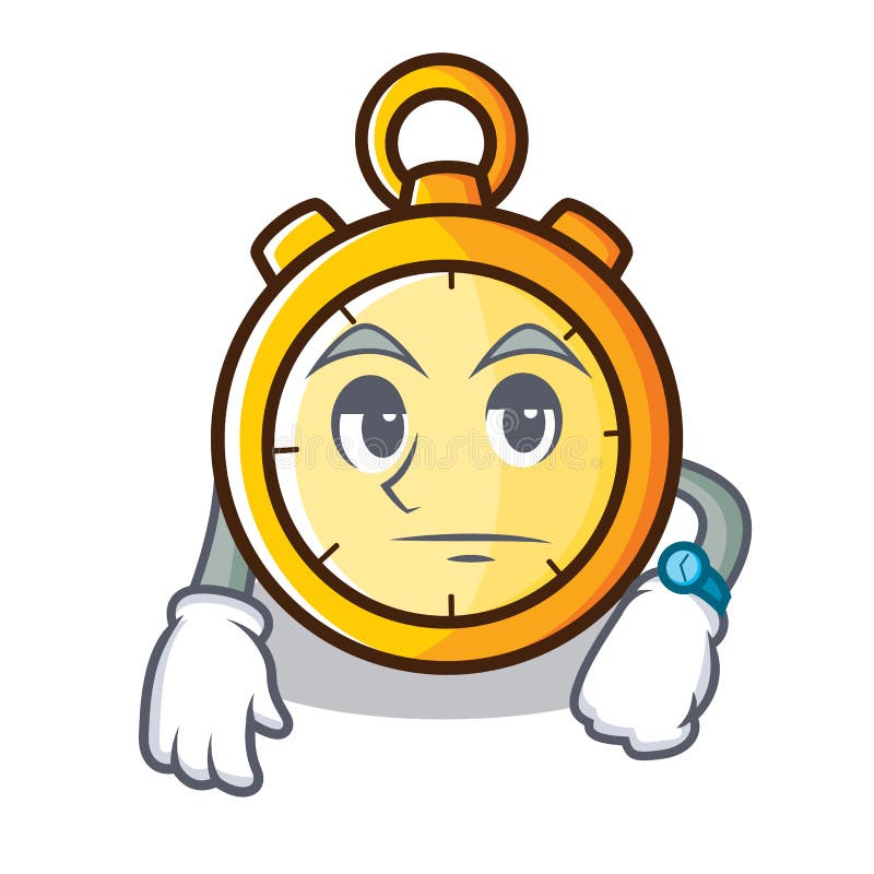 Waiting Chronometer Character Cartoon Style Stock Vector - Illustration ...