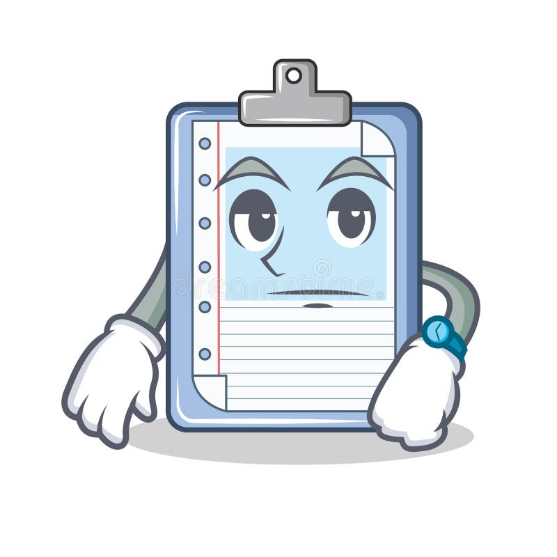 Waiting Clipboard Character Cartoon Style Stock Vector - Illustration ...