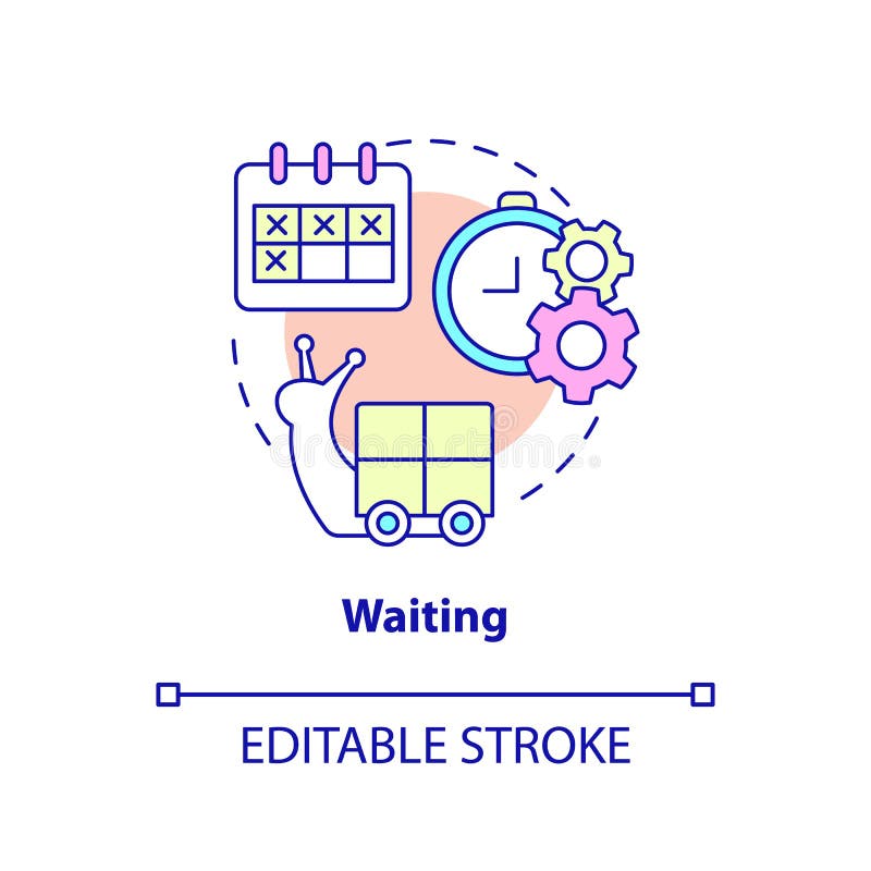 Waiting concept icon stock vector. Illustration of muda - 244003761