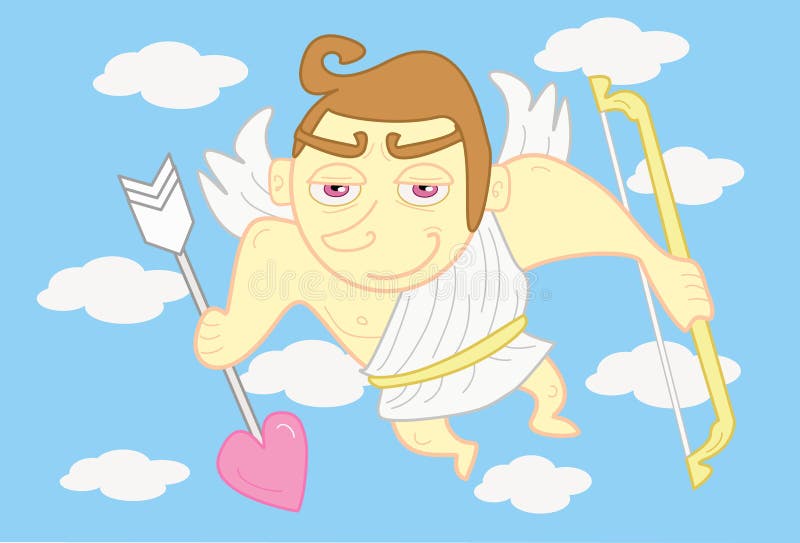 Waiting for Cupid To Fire His Love Arrow Stock Illustration ...