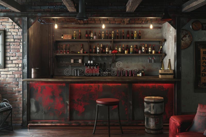 Waiting for Customers in an Empty Bar Stock Image - Image of design ...