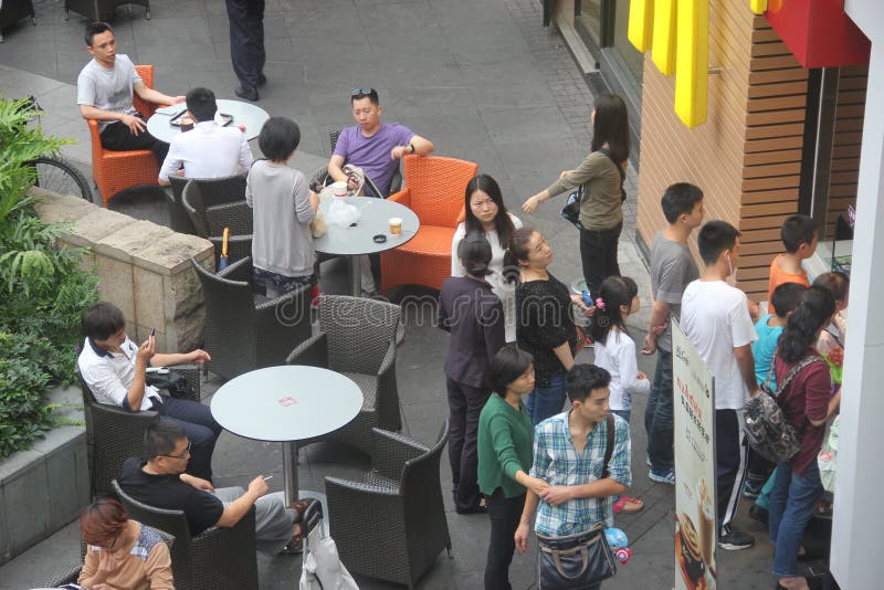 Waiting for Customers Outside the Restaurant in the SHENZHEN Editorial ...