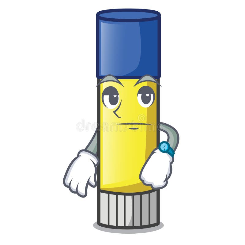 Waiting Cute Cartoon on the Glue Stick Stock Vector - Illustration of ...