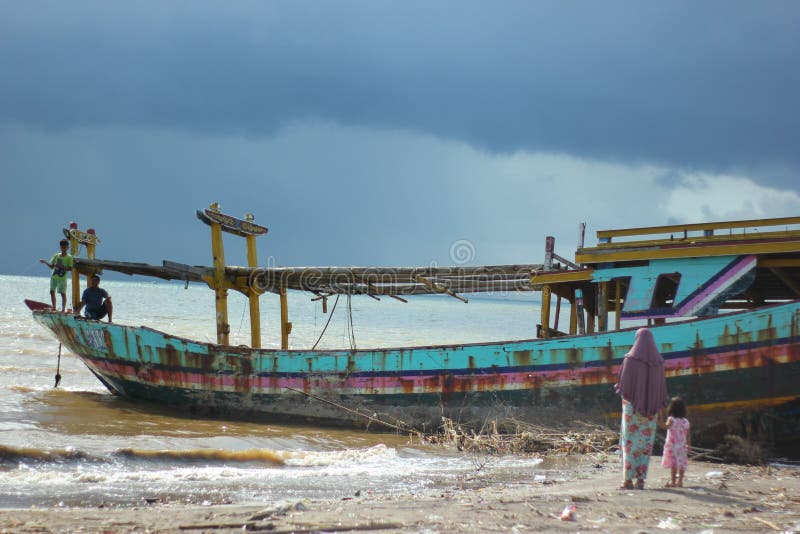 Waiting for Dad To Come Home Editorial Stock Photo - Image of ocean ...